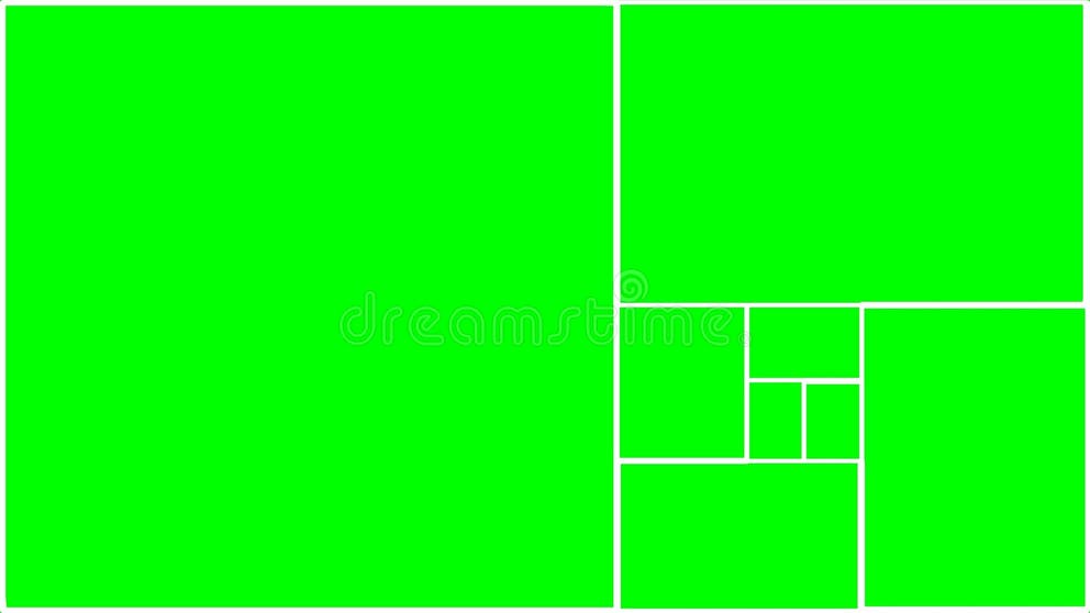 Minimal Geometric Layout Using Fibonacci Golden Grid Stock Illustration ...