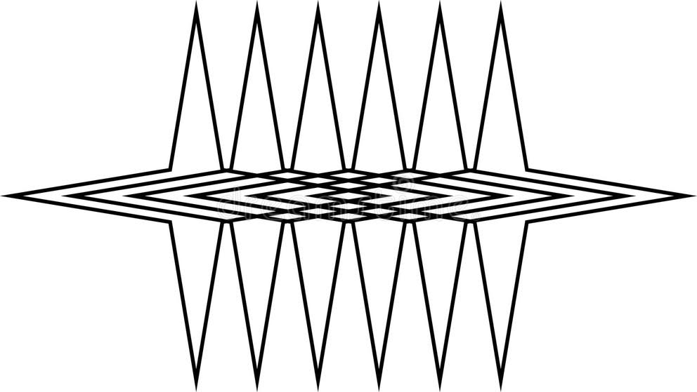 Minimal Geometric Linear Star Shape on White Background Stock ...