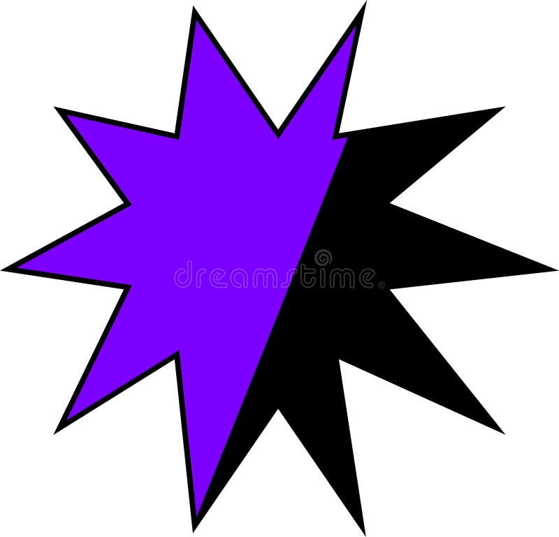 Minimal Geometric Linear Star Shape on White Background Stock ...