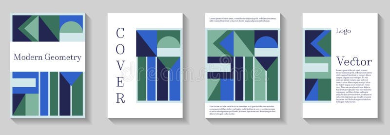 Minimal Geometric Pattern Background Covers Set. Geometry Grid Pattern ...