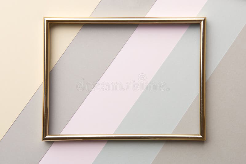 Minimal Geometric Shapes and Lines Composition with Empty Picture Frame ...