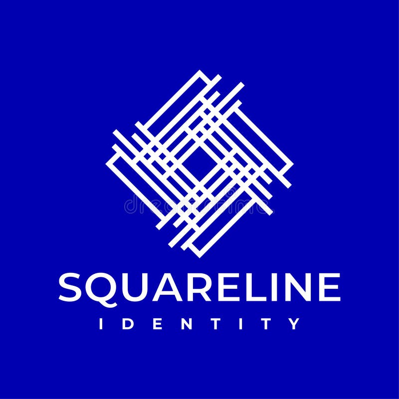 Minimal Geometric Structure Line Abstract Logo Design. Square ...