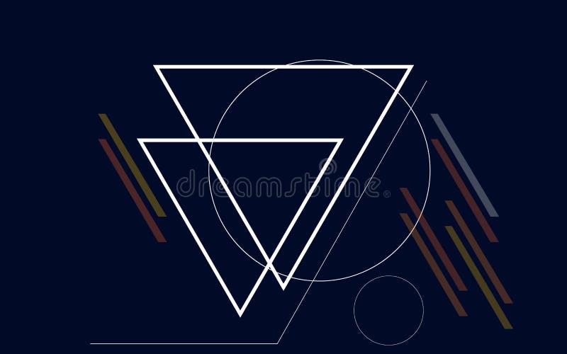 Minimal Geometric Triangle Circle Flat Background Stock Vector ...