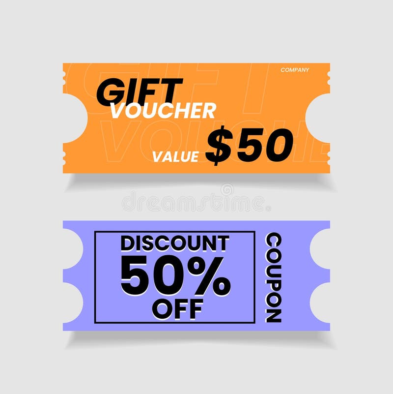 Minimal Gift Coupon Template Design Stock Vector - Illustration of ...