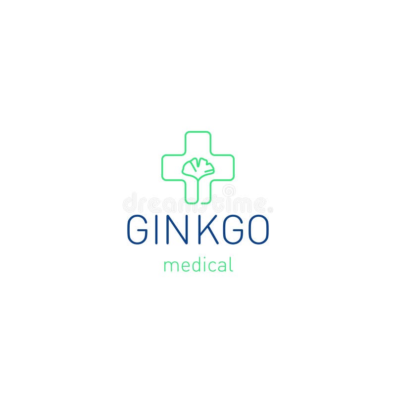Minimal Gingko Medical Logo Stock Illustrations – 3 Minimal Gingko ...