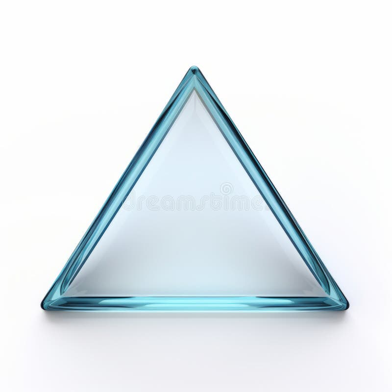 Minimal Glass Triangle on White Background - Bold Structural Designs ...