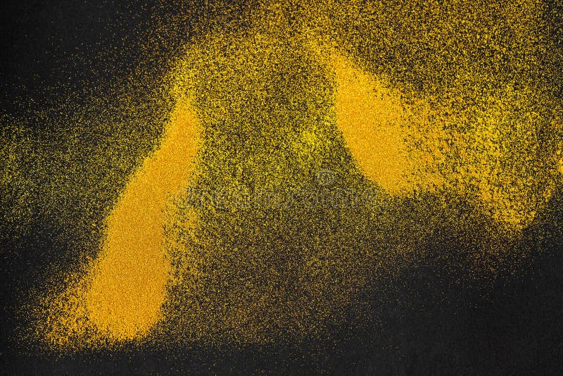 Minimal Golden Sand Texture on a Black Background Stock Photo - Image ...