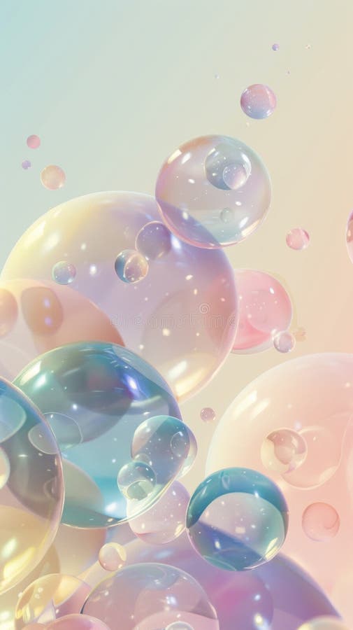 Minimal Gradient in Bubbles, Pastel Colors Stock Image - Image of ...