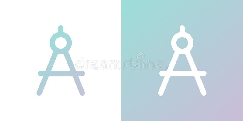 Minimal Gradient Compass Icon. Back To School. Vector Illustration ...
