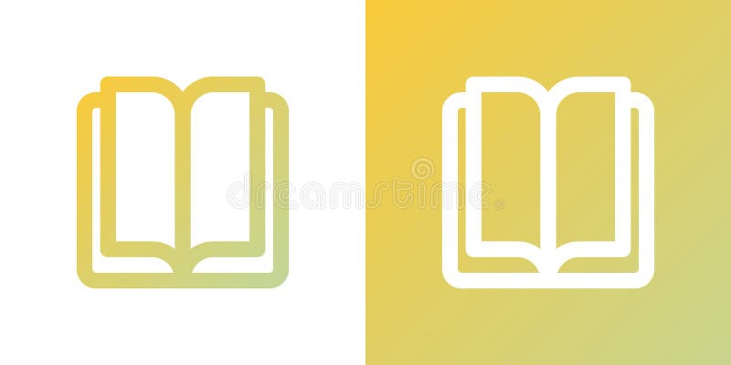 Minimal Gradient Open Book Icon. Back To School. Vector Illustration ...
