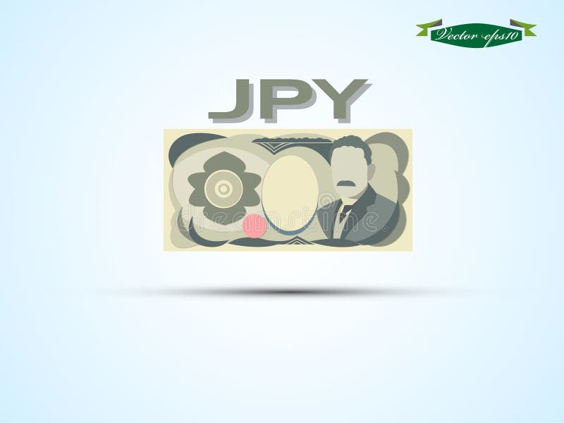 Minimal Graphic Design Vector of JPY Japanese Yen Paper Money Stock ...