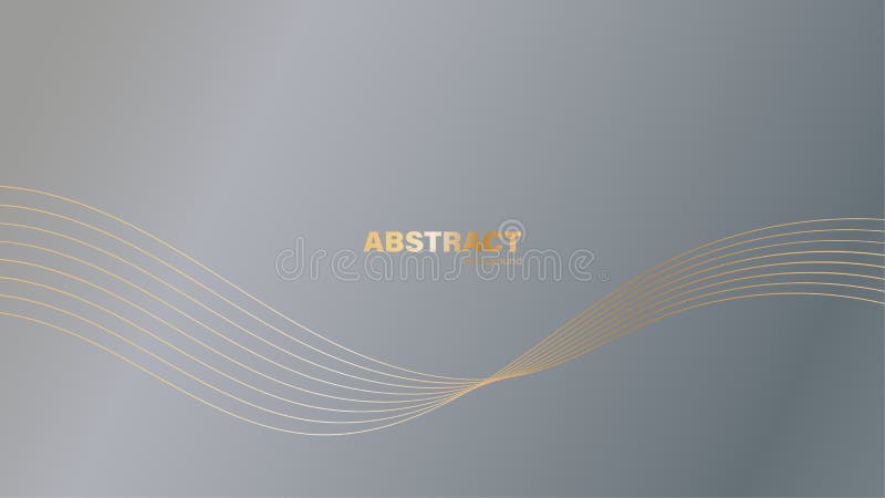 Minimal Gray Scene with Golden Lines Background., Vector Illustration ...