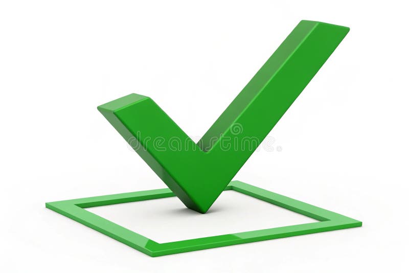 Green Tick Checkmark Icon for Checkbox Marker Symbol Stock Illustration ...