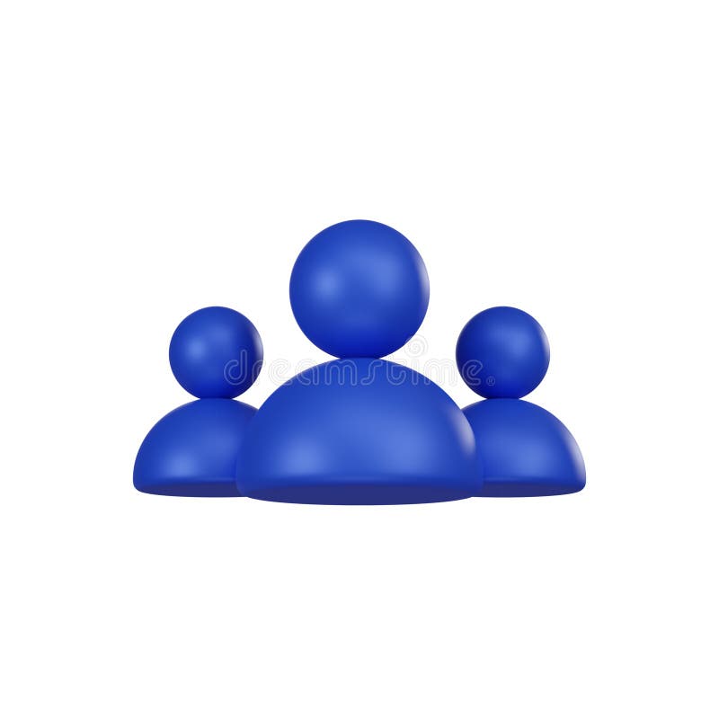 Minimal Groups User, Person, Public Icon. 3d Render Isolated ...