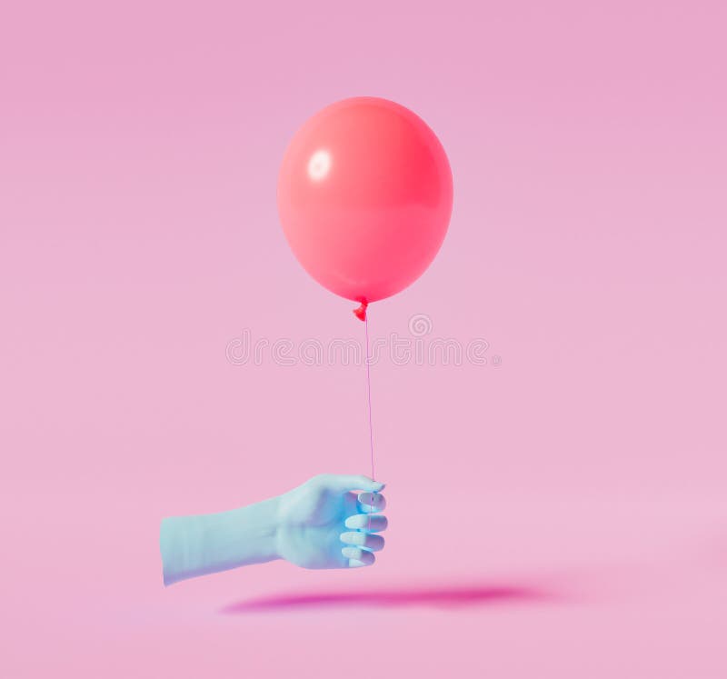 Hand Holding Red Balloon Stock Illustrations – 672 Hand Holding Red ...