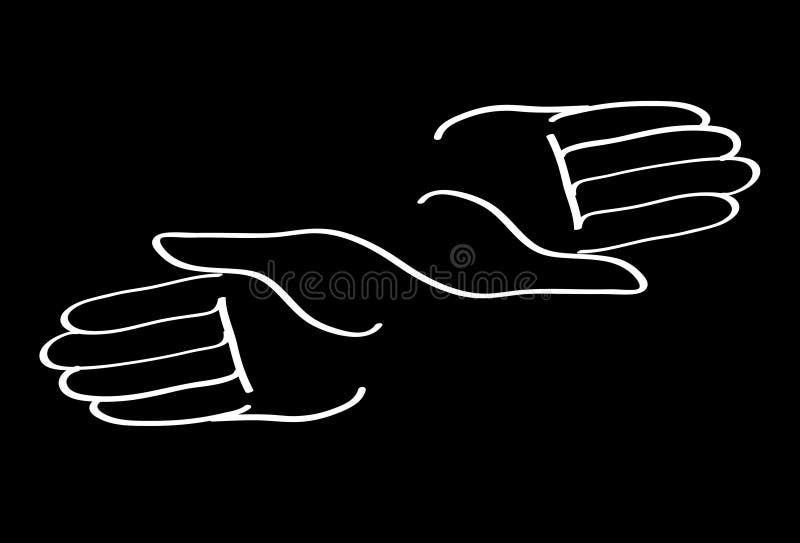 Minimal Hands Together Rainbow Symbol Vector Stock Vector ...