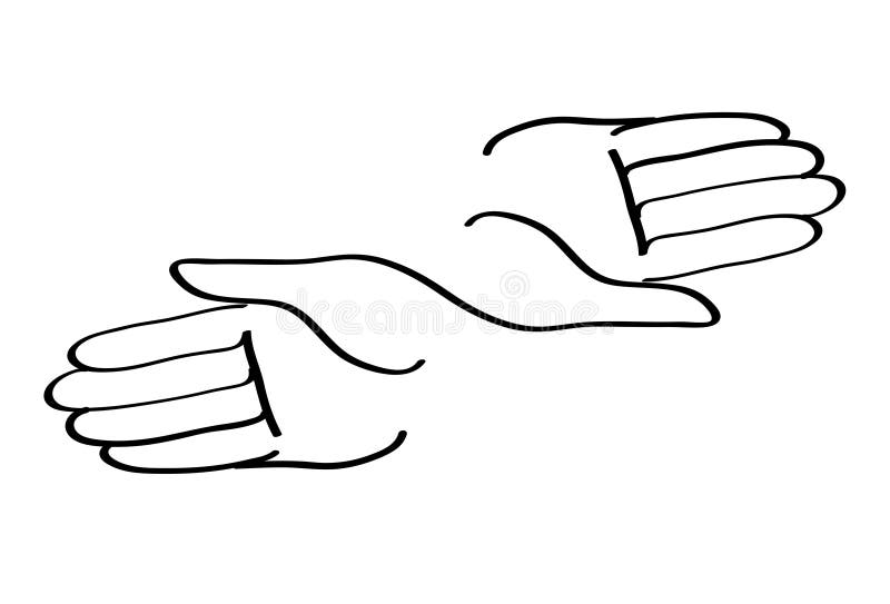 Minimal Hands Together Symbol Vector Stock Vector - Illustration of ...