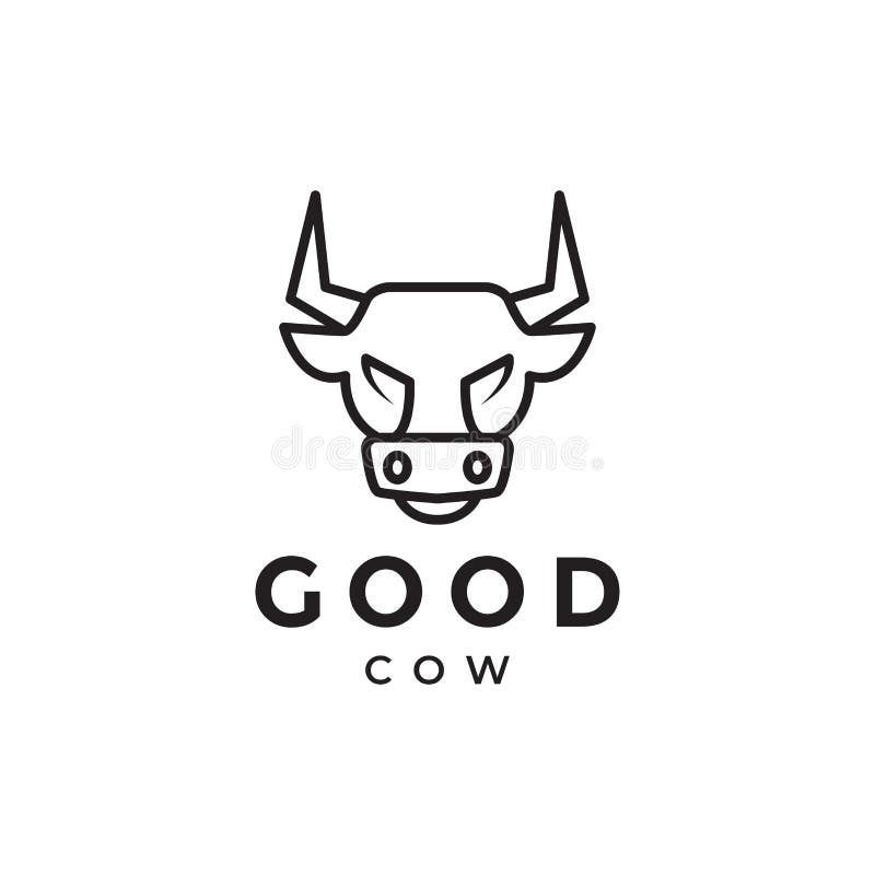 Minimal Head Cow Modern Logo Design Stock Vector - Illustration of bull ...