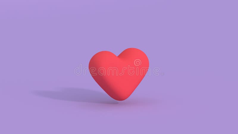 Minimal Heart 3D Render Illustration Stock Illustration - Illustration ...