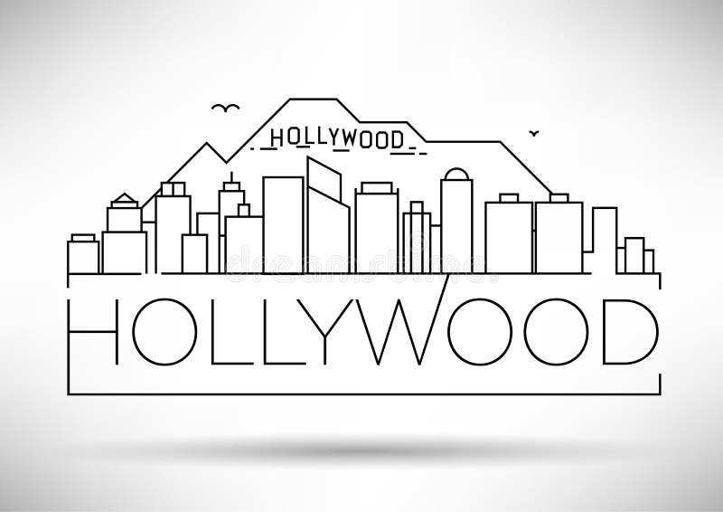Hollywood Skyline Drawing