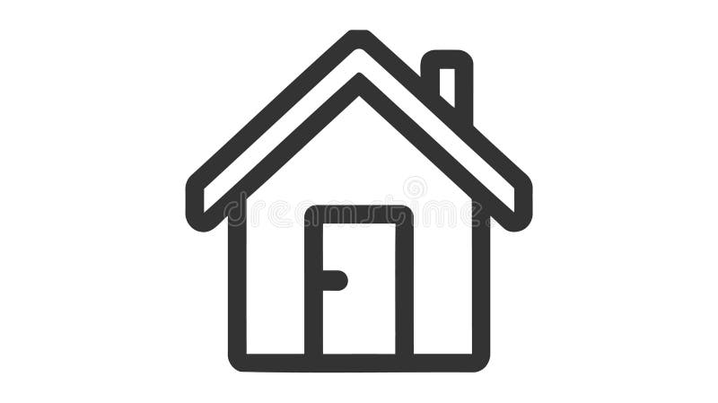 Minimal Home Icon - Web Homepage Symbol - Vector Website Sign Stock ...