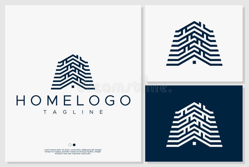 Minimal Home Logo. Line Home Logo. Real Estate Logo Design Stock Vector ...