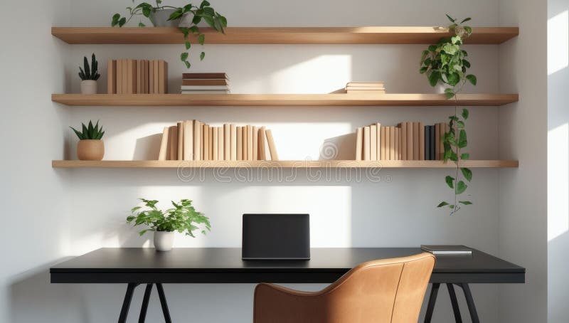 Minimal Home Office Background – Scandinavian Workspace for Microsoft ...