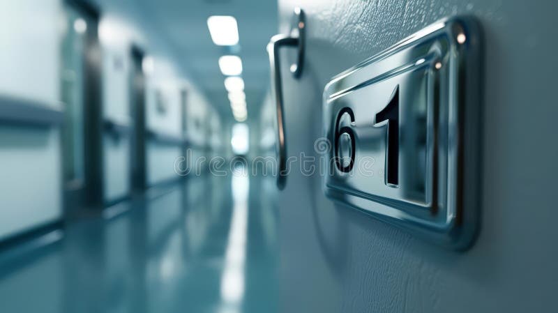 Minimal Hospital Room Number on Door Stock Illustration - Illustration ...