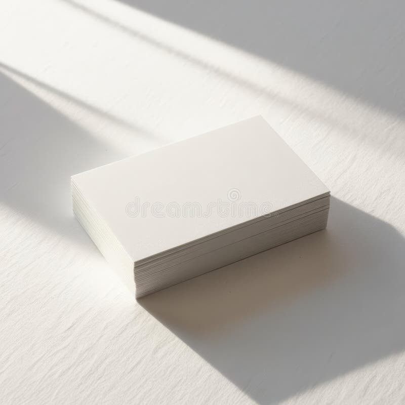 Minimal ID Card Stack Side View Stock Illustration - Illustration of ...