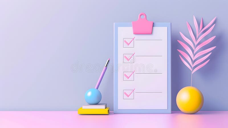 Minimal Illustration of a Checklist Mockup with Simple Checkboxes and ...