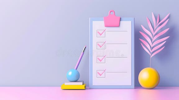 Minimal Illustration of a Checklist Mockup with Simple Checkboxes and ...