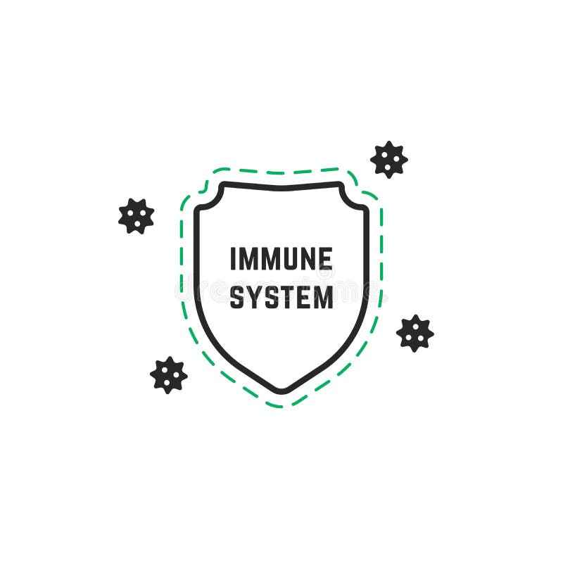 Minimal immune system logo stock vector. Illustration of logo - 217896927