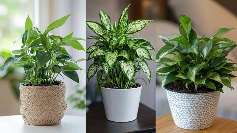 Minimal Indoor Plants for Small Spaces. Stock Photo - Image of ...