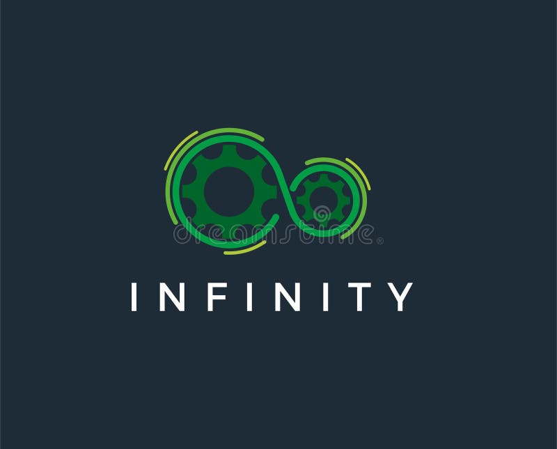Gear Infinity Logo stock vector. Illustration of human - 93038200
