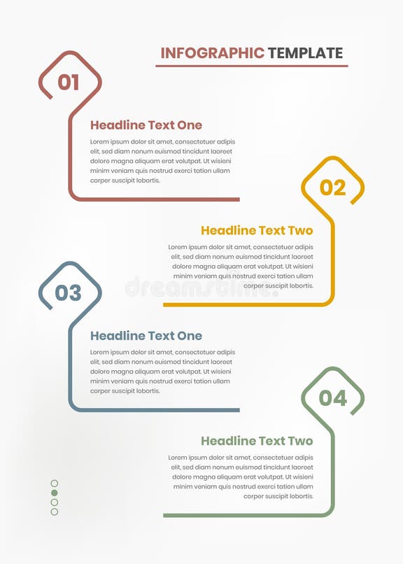 Minimal Infographic Template Design for Text Based Presentation and Data Showcase Stock Vector ...