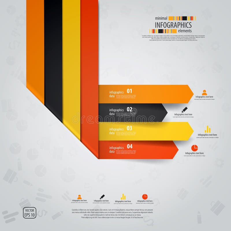 Minimal Infographics Design. Vector Stock Illustration - Illustration ...
