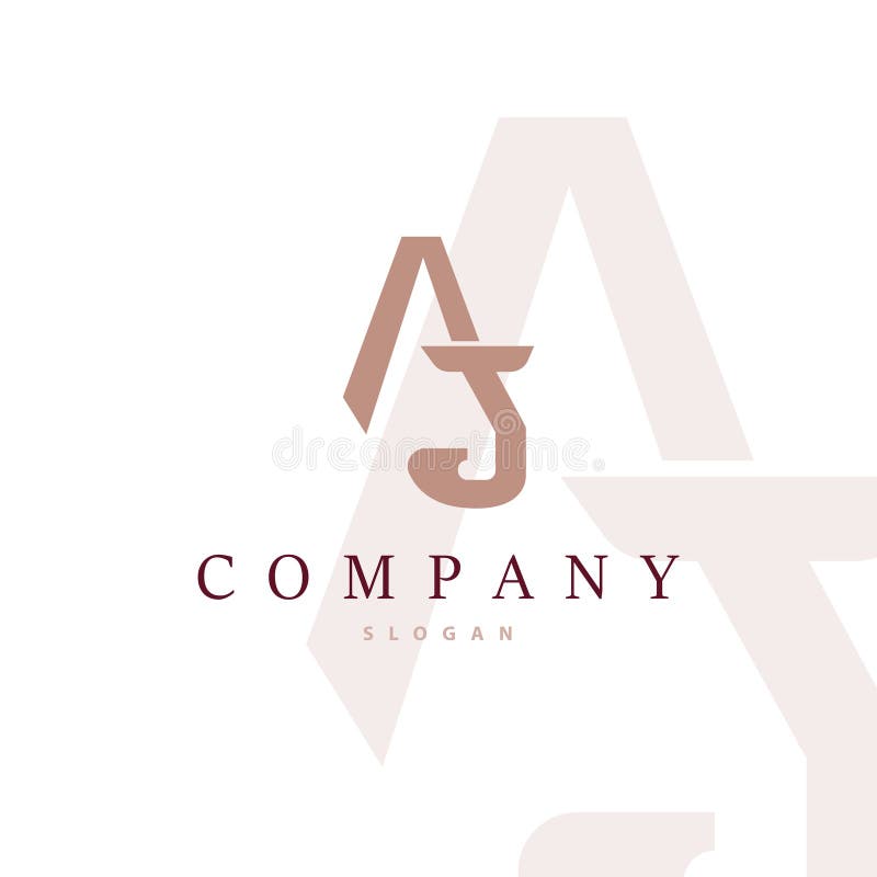 Minimal Initial AJ Letter Logo, Modern and Luxury Vector Template Stock ...