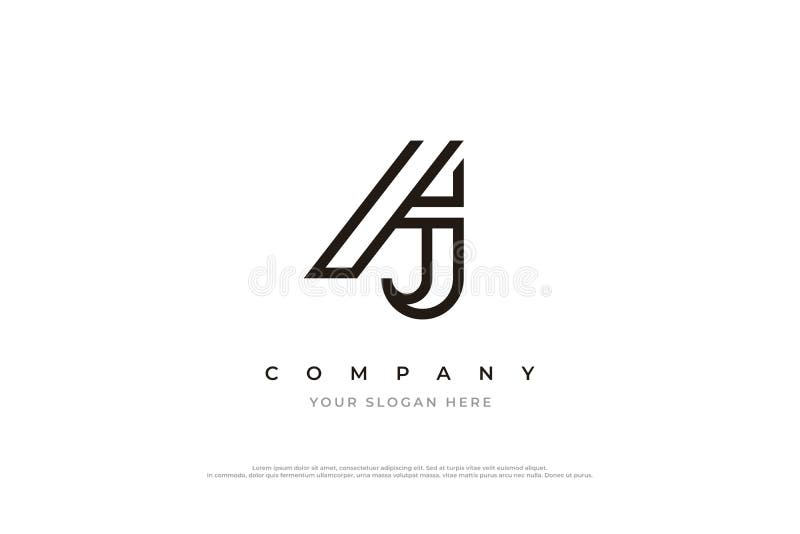 Initial Letter AJ Monogram Logo Design Vector Stock Vector ...