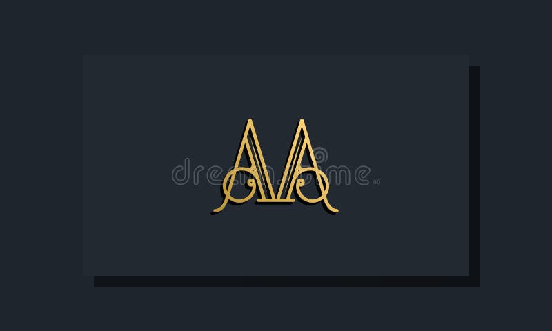 Minimal Inline Style Initial AA Logo Stock Vector - Illustration of ...