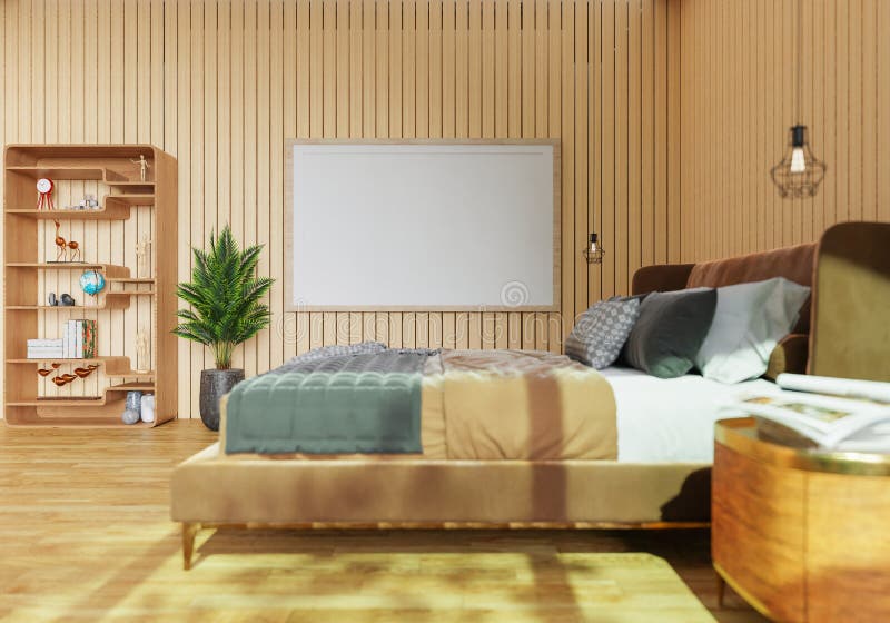 Minimal Interior Style Poster Mock Up the Living Room Wall. .copy Space ...