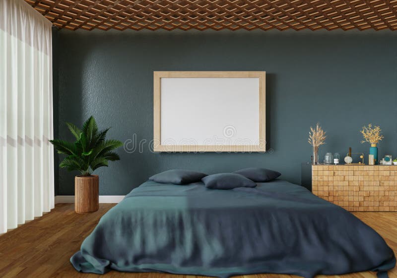 Minimal Interior Style Poster Mock Up the Living Room Wall. .copy Space ...