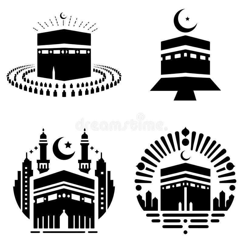 Minimal Kaaba Logo Design Vector Stock Vector - Illustration of ...