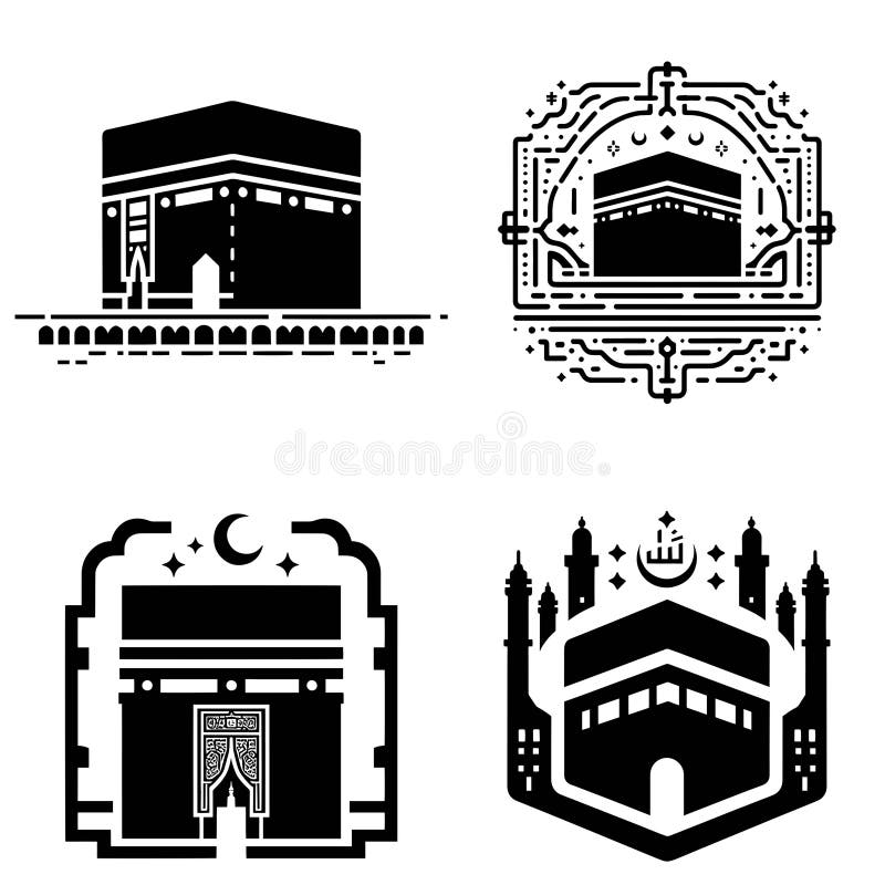 Minimal Kaaba Logo Design Vector Stock Vector - Illustration of allah ...