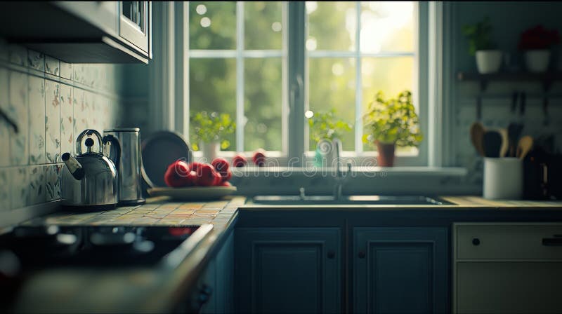 Minimal Kitchen Concept with Natural Light Modern Appliances and Clean ...