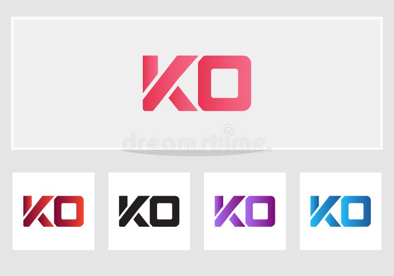 Minimal KO Logo Design, KO Letter Logo with Modern Trendy Stock Vector ...