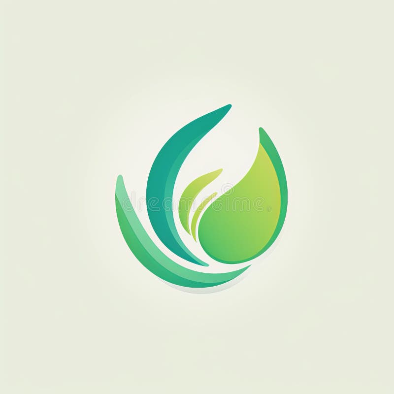 Minimal Leaf Logo Design Template in Light Green and Teal Stock ...