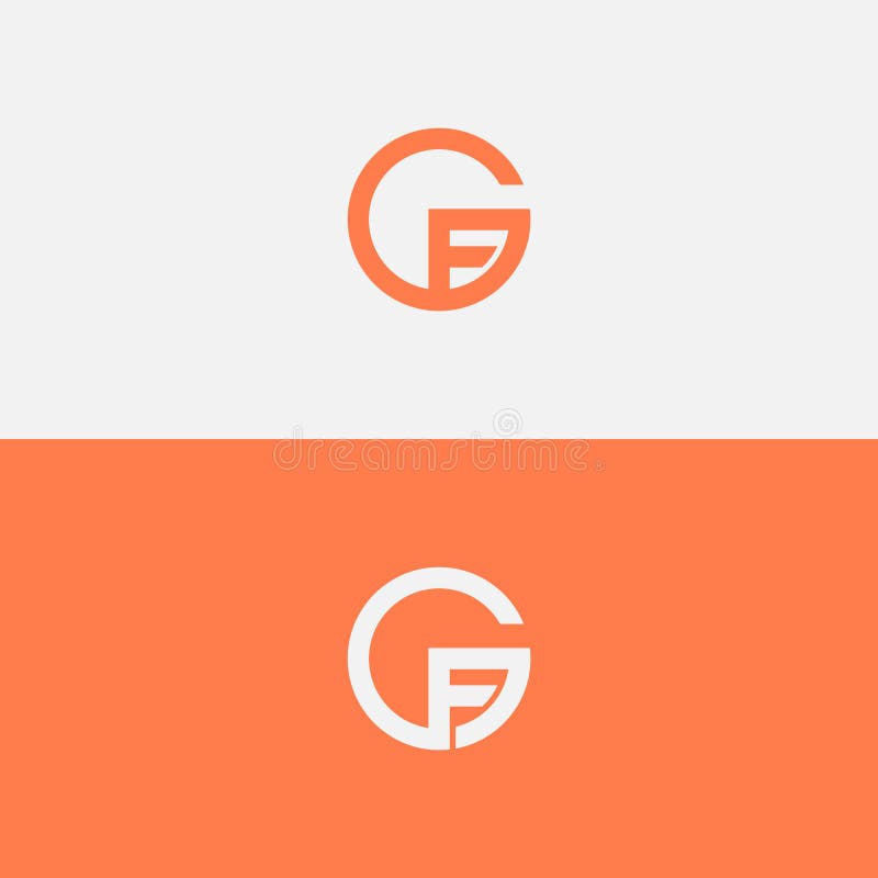 Minimal Letter GF FG Logo Design GF FG Monogram Stock Vector ...