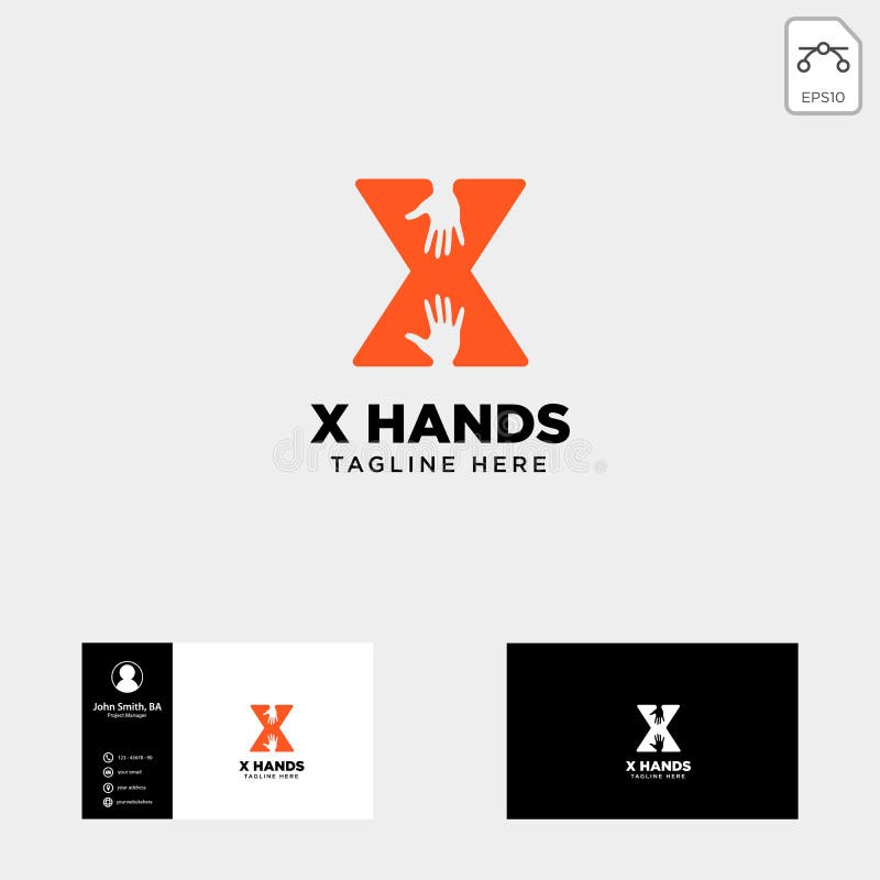 Minimal X Letter, Initial Hand Logo Template Illustration Icon Element ...