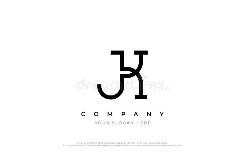 Minimal Letter JK Logo Design Vector Stock Vector - Illustration of ...