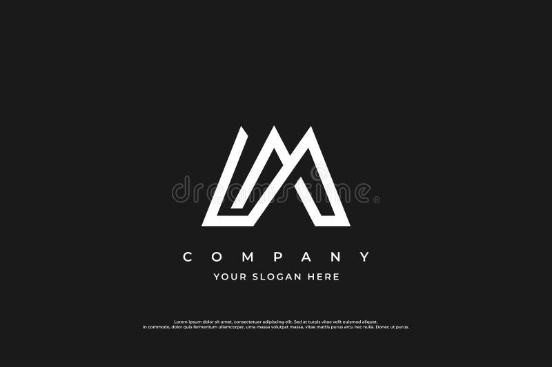 Minimal Letter MA or am Logo Design Stock Illustration - Illustration ...